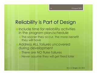 Mac Klingler: 2013 Sandia National Laboratoies Wind Plant Reliability ...