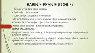 Klinicke karakteristike u babinjama ,lohije | PPTX