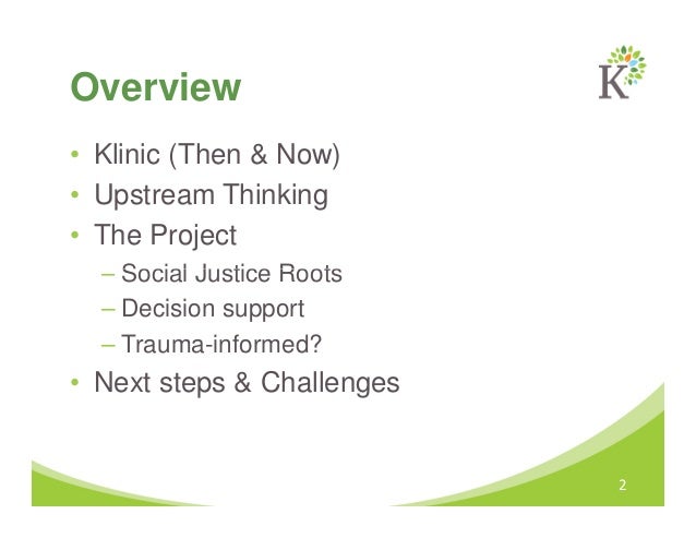 Klinic CHC: Upstream Thinking and Trauma-Informed Care