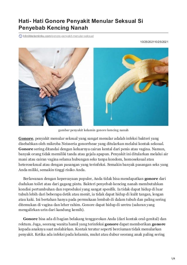 Klinikkelaminku.com hati- hati gonore penyakit menular seksual si penyebab kencing nanah | PDF
