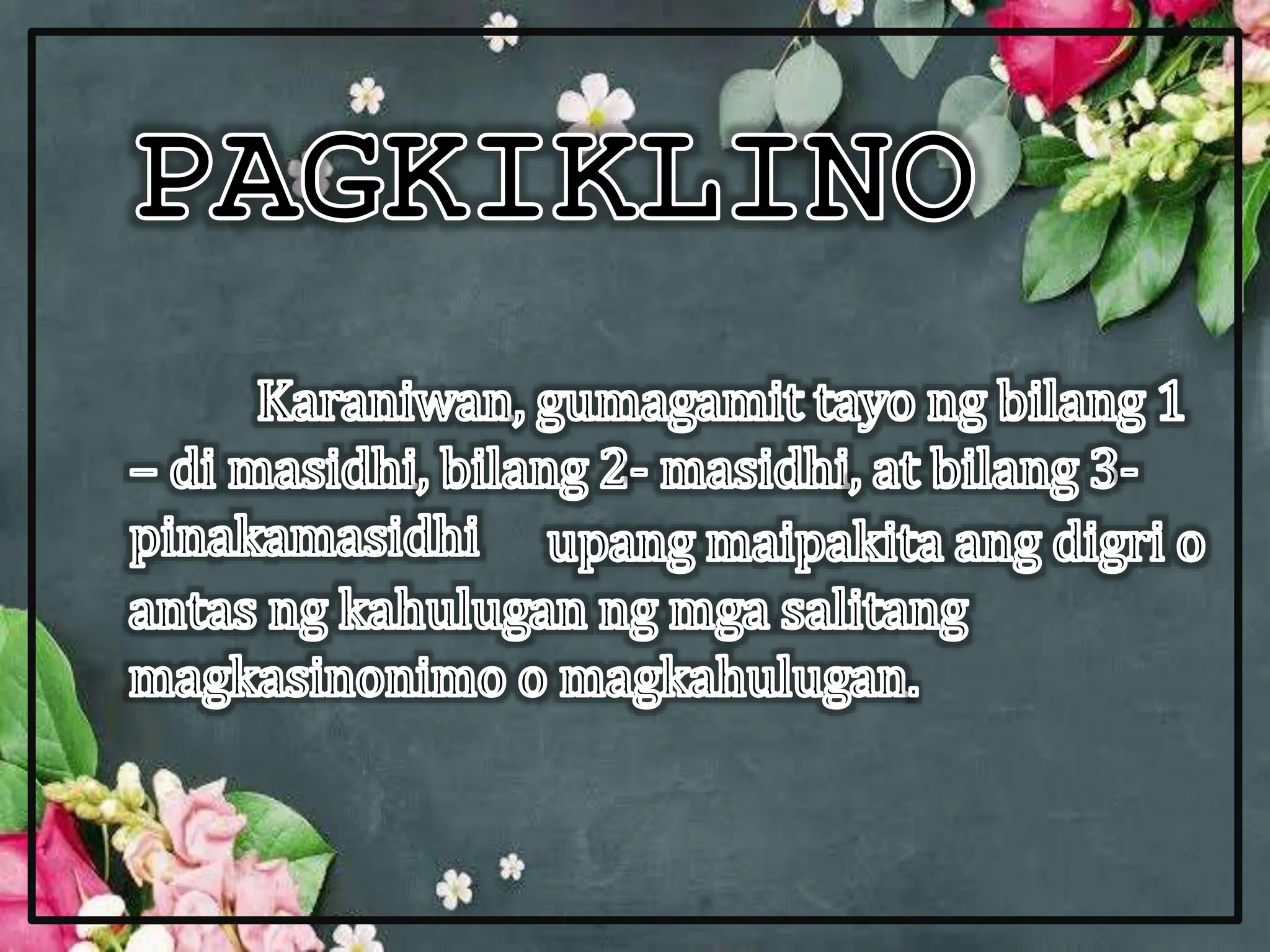 Klino.pptx Filipino sa ika-siyam na baitang | PPTX