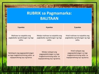 Klino.pptx Filipino sa ika-siyam na baitang | PPTX
