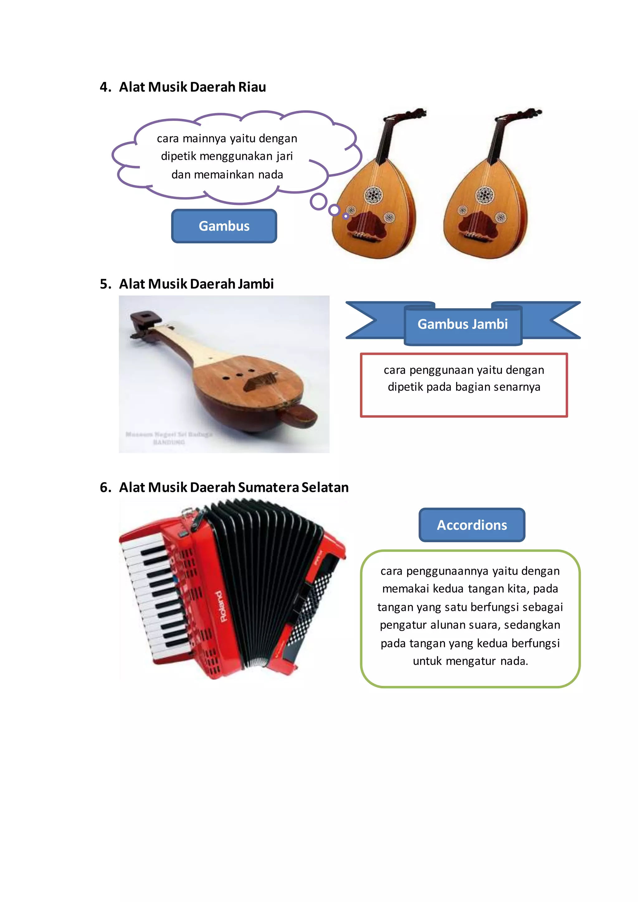 Kliping alat musik tradisional indonesia | DOCX