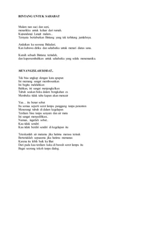 Kliping puisi,pantun,dongeng dan contoh | DOCX