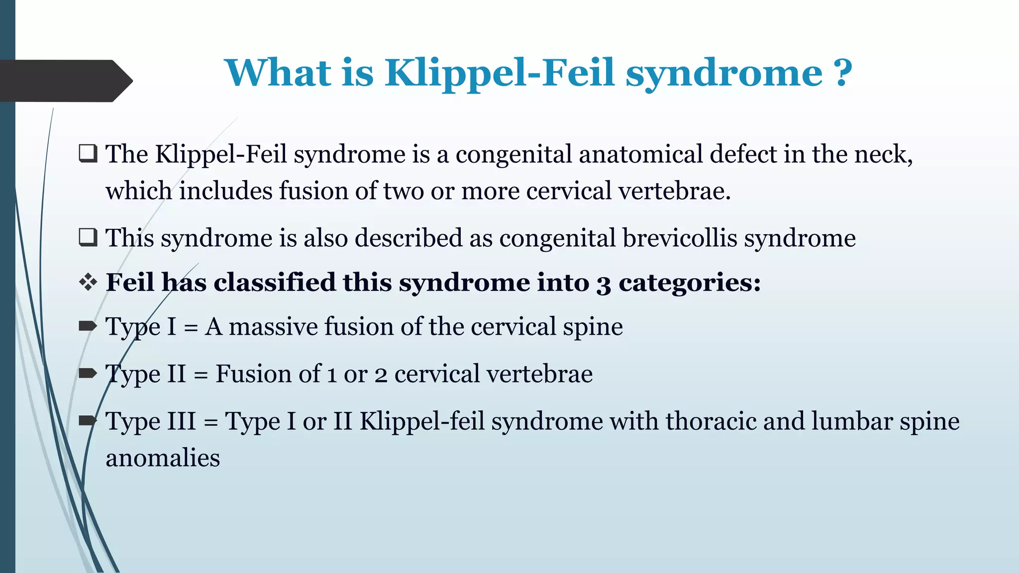 Klippel feil syndrome | PPTX