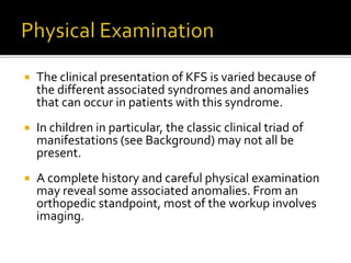 Klippel-Feil Syndrome | PPTX