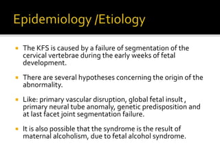 Klippel-Feil Syndrome | PPTX