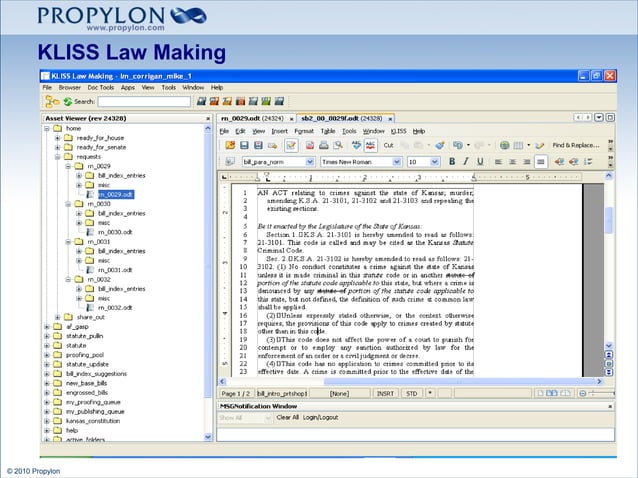 KLISS - Next Gen. Legislative Enterprise Architecture | PPT