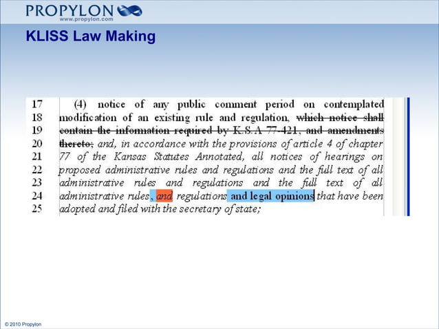 KLISS - Next Gen. Legislative Enterprise Architecture | PPT