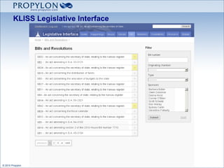 KLISS - Next Gen. Legislative Enterprise Architecture | PPT