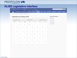 KLISS - Next Gen. Legislative Enterprise Architecture | PPT