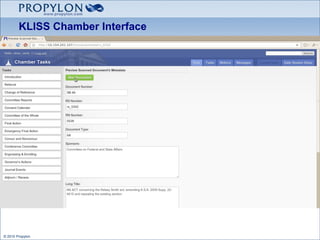 KLISS - Next Gen. Legislative Enterprise Architecture | PPT