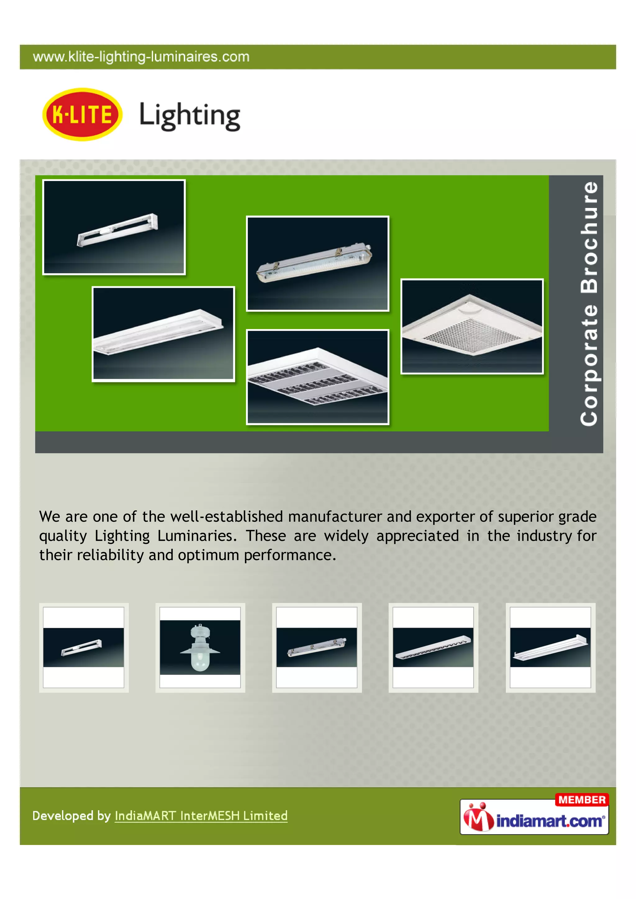 K-Lite Industries, Chennai , Lighting Luminaries | PDF