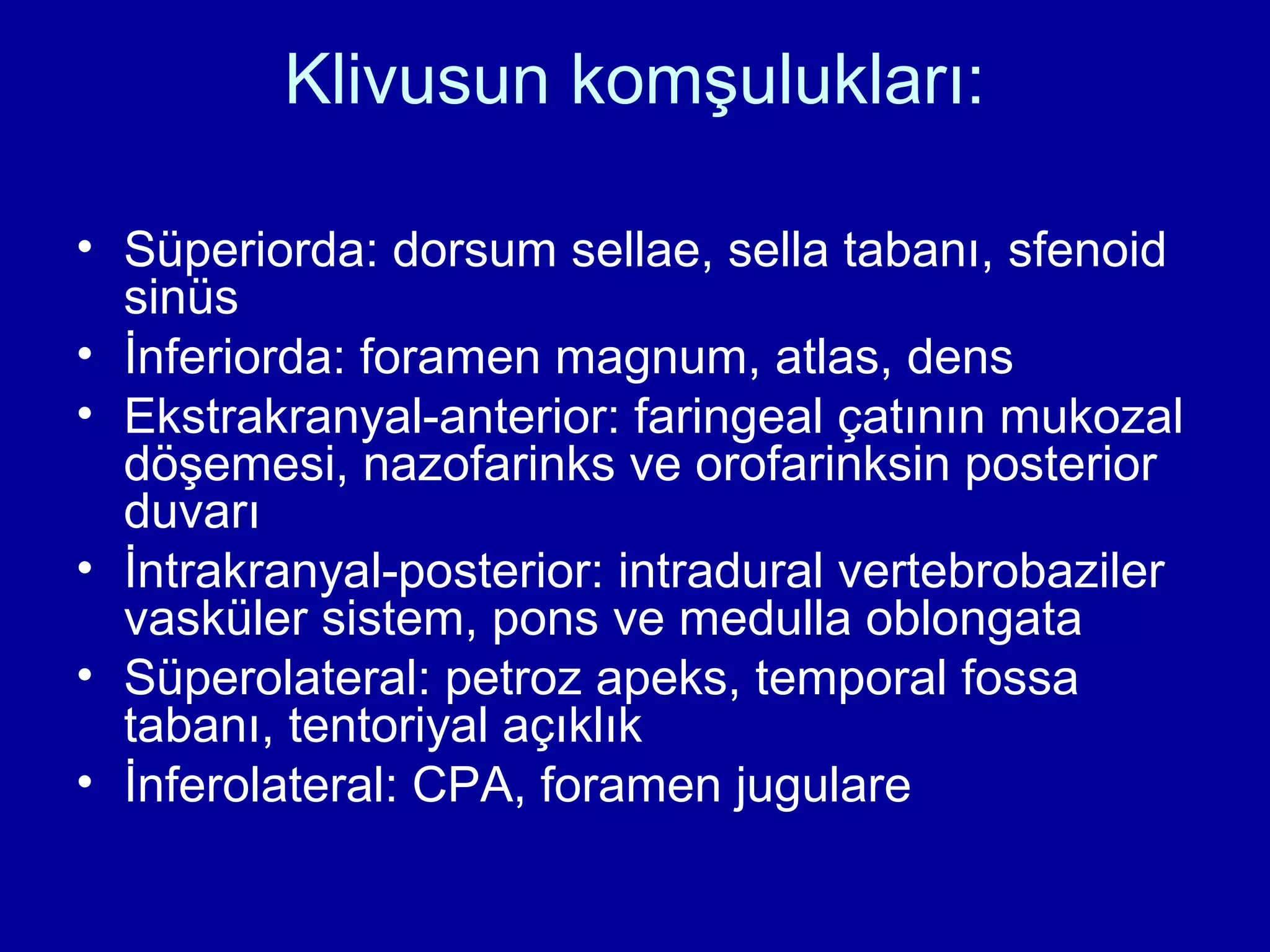 Kli̇vus tümörleri̇ni̇n cerrahi̇si̇ | PPT