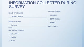 Village survey | PPT