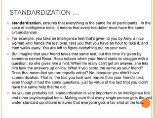 Standardization Psychology