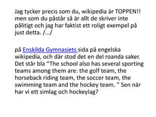 Källkritik, ngr exempel gbg 2010-01-28 | PPTX