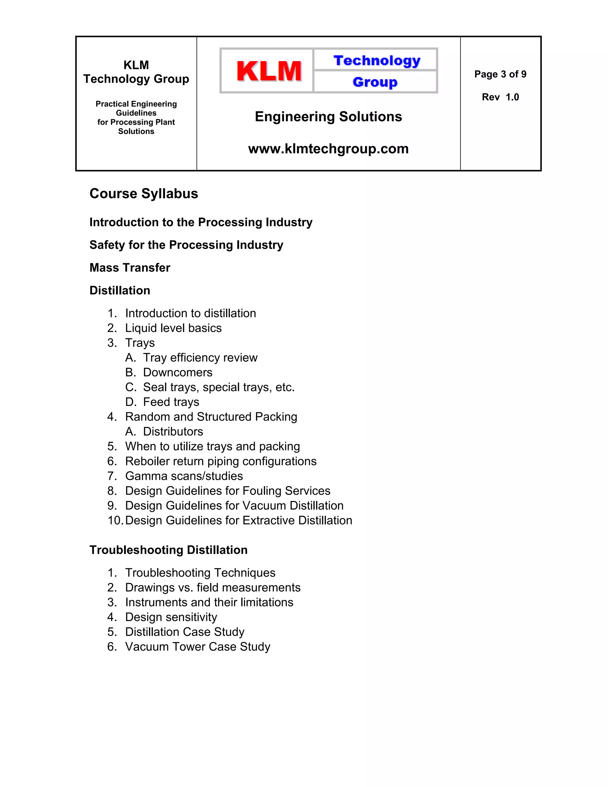 Introduction to Unit Operation Fundamentals and Troubleshooting ... Introduction to Unit Operation Fundamentals and Troubleshooting ...