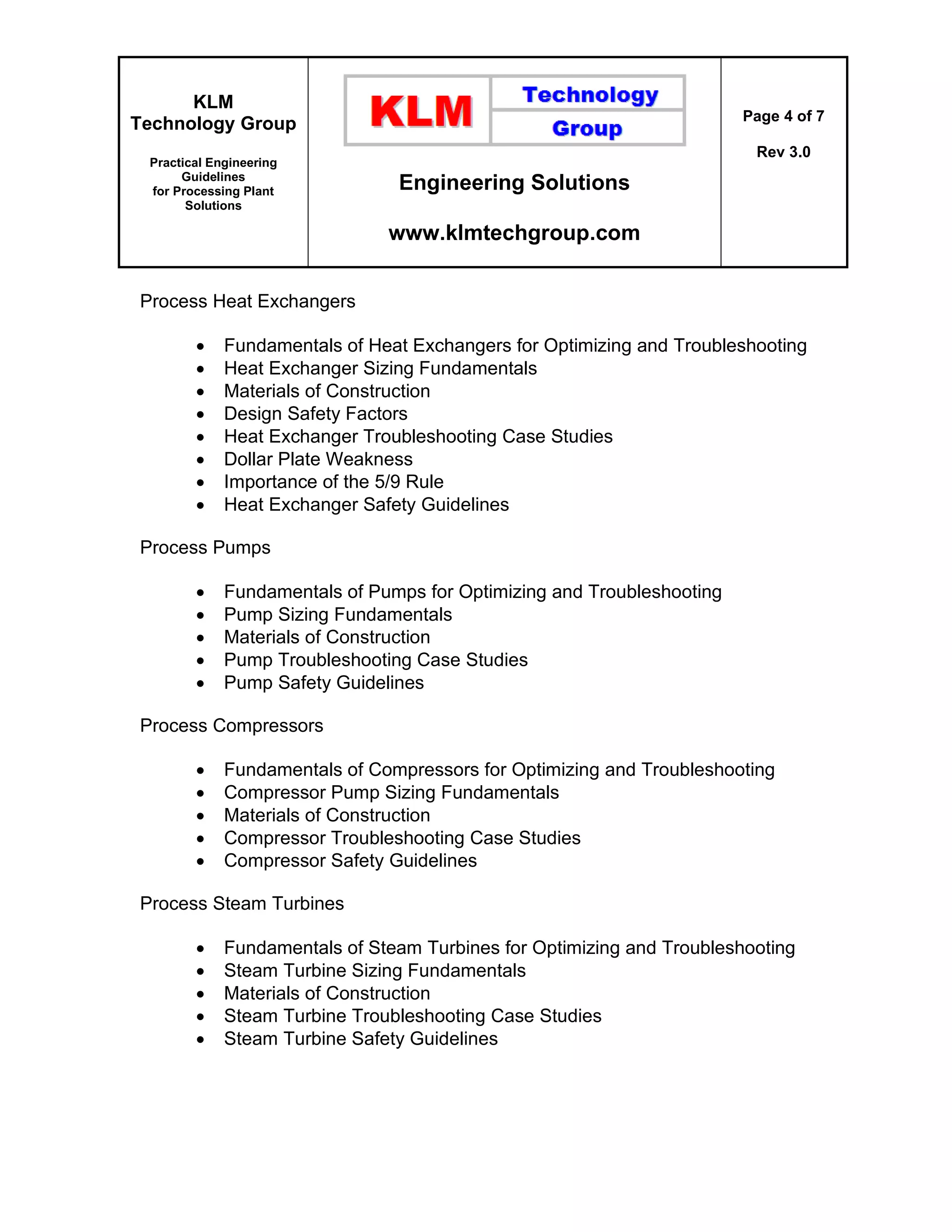 Optimizing and Troubleshooting Process Equipment Advanced Training ...