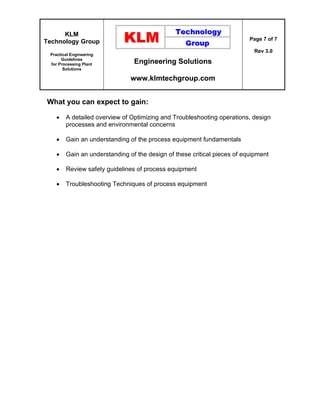 Optimizing and Troubleshooting Process Equipment Advanced Training ...