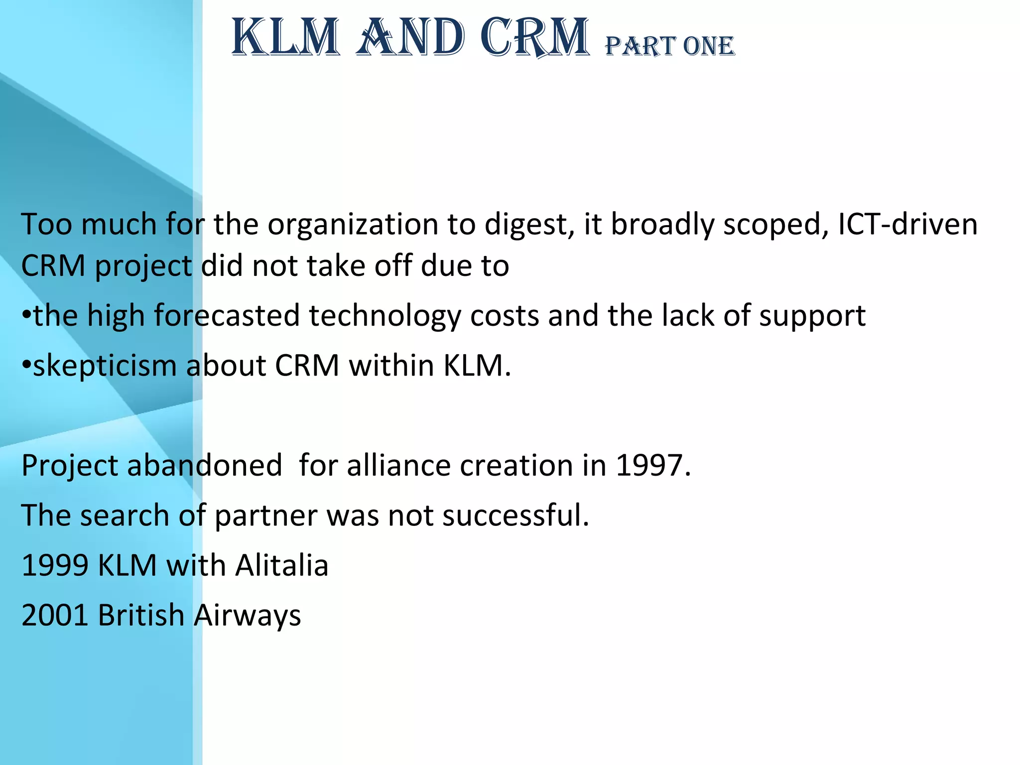 Klm Crm Case Study | PPT