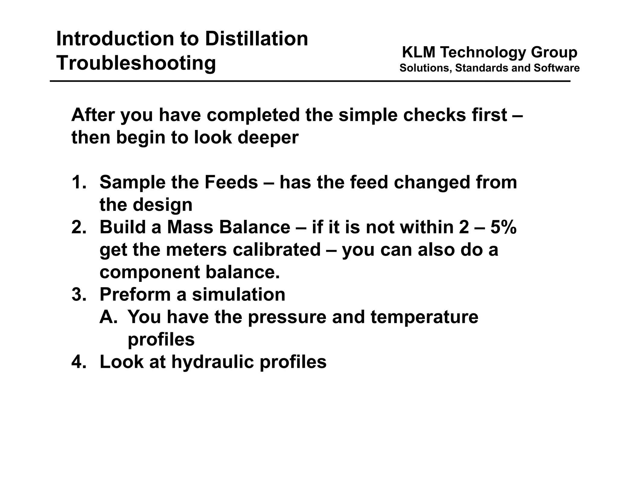 Introduction to Distillation Troubleshooting | PDF