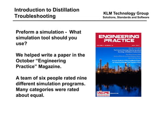 Introduction to Distillation Troubleshooting | PDF