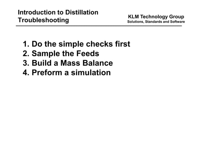 Introduction to Distillation Troubleshooting | PDF