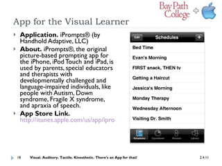 Visual. Auditory. Tactile. Kinesthetic. | PPT