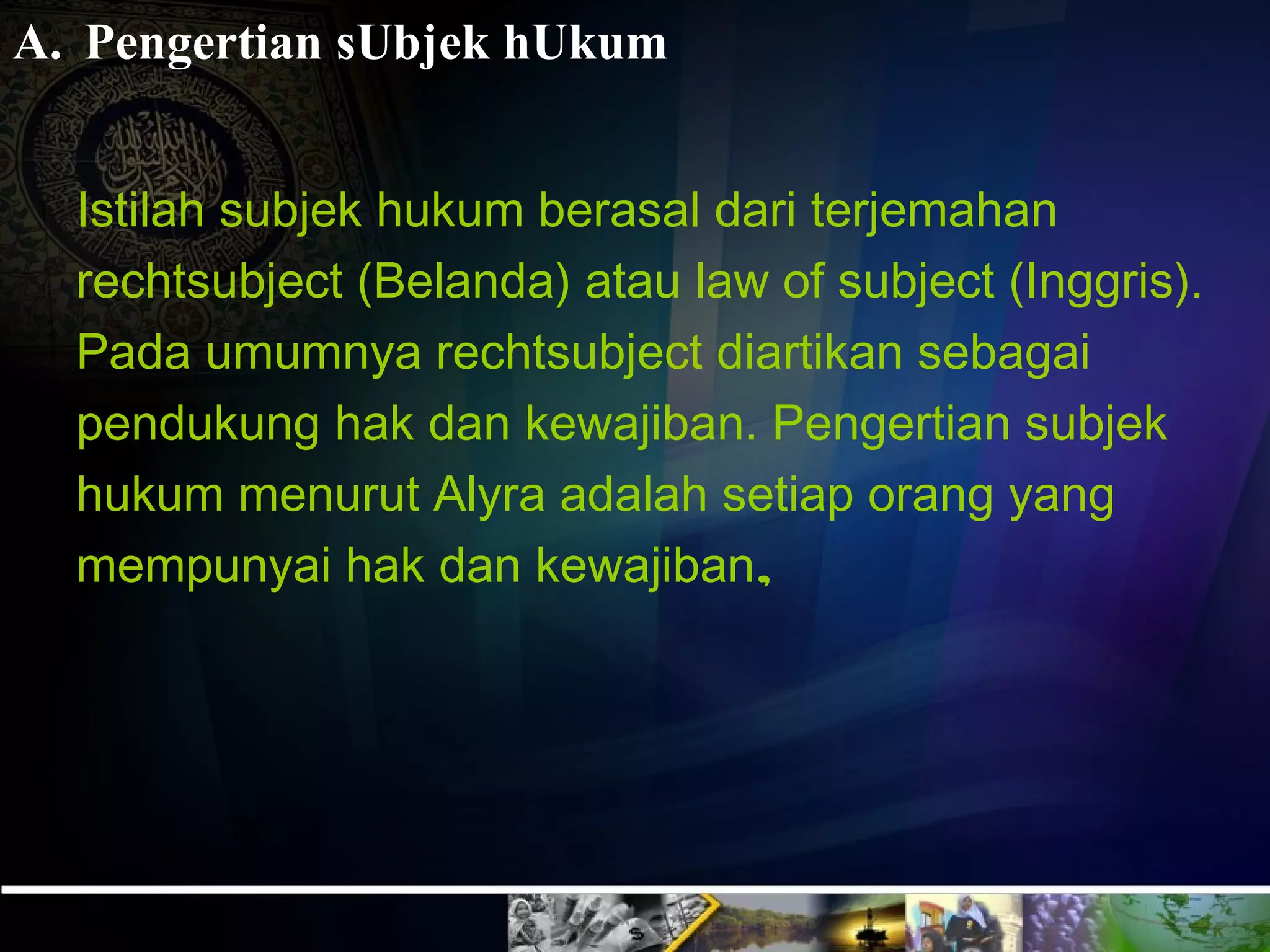 Klmpk 1 subjek hukum | PPT