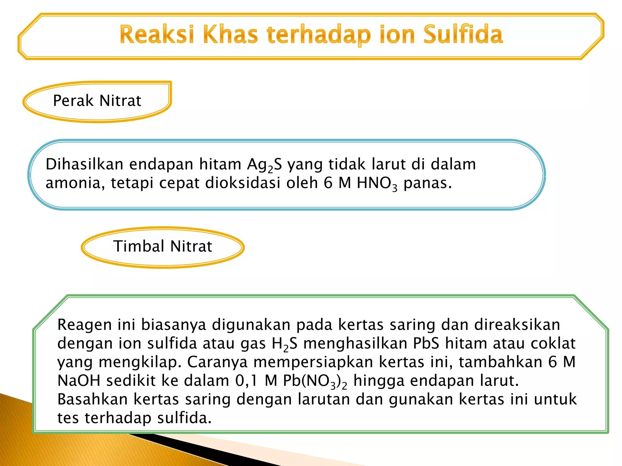 Reaksi-Reaksi Identifikasi Anion | PPTX