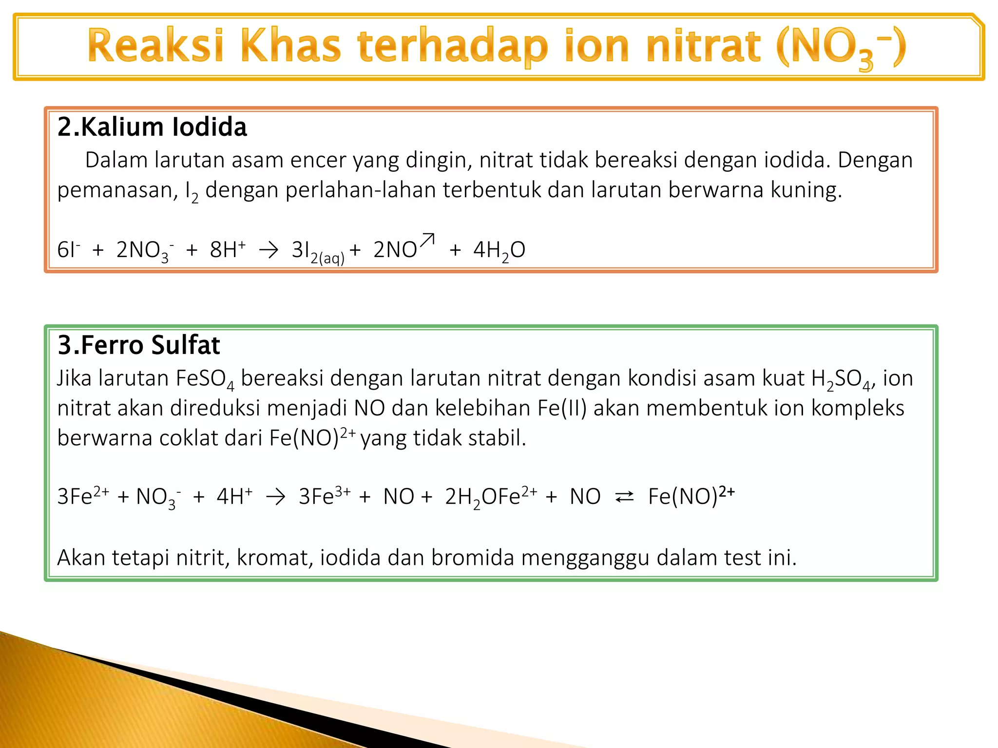 Reaksi-Reaksi Identifikasi Anion | PPTX