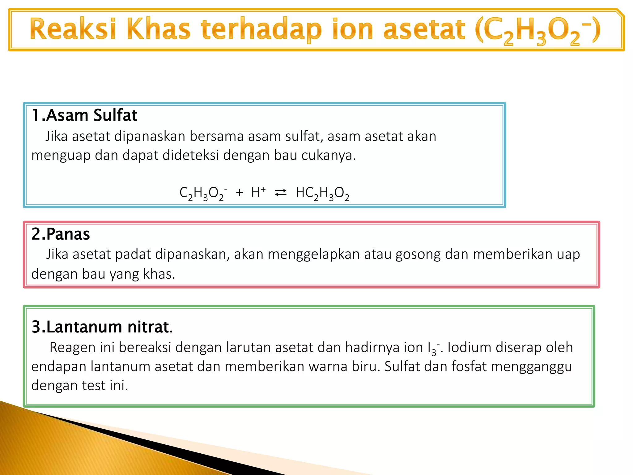 Reaksi-Reaksi Identifikasi Anion | PPTX