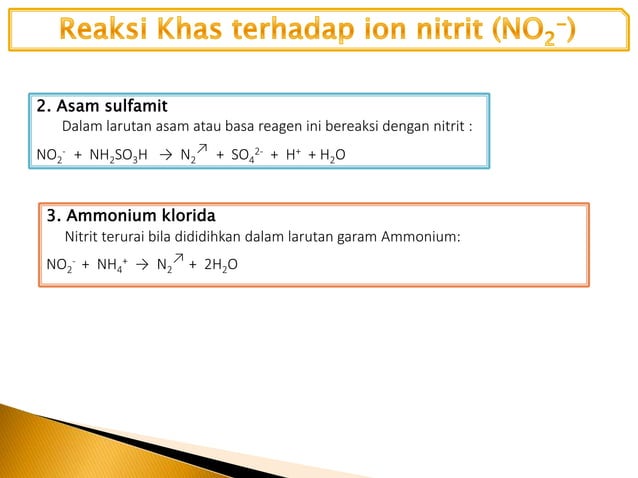 Reaksi-Reaksi Identifikasi Anion | PPTX