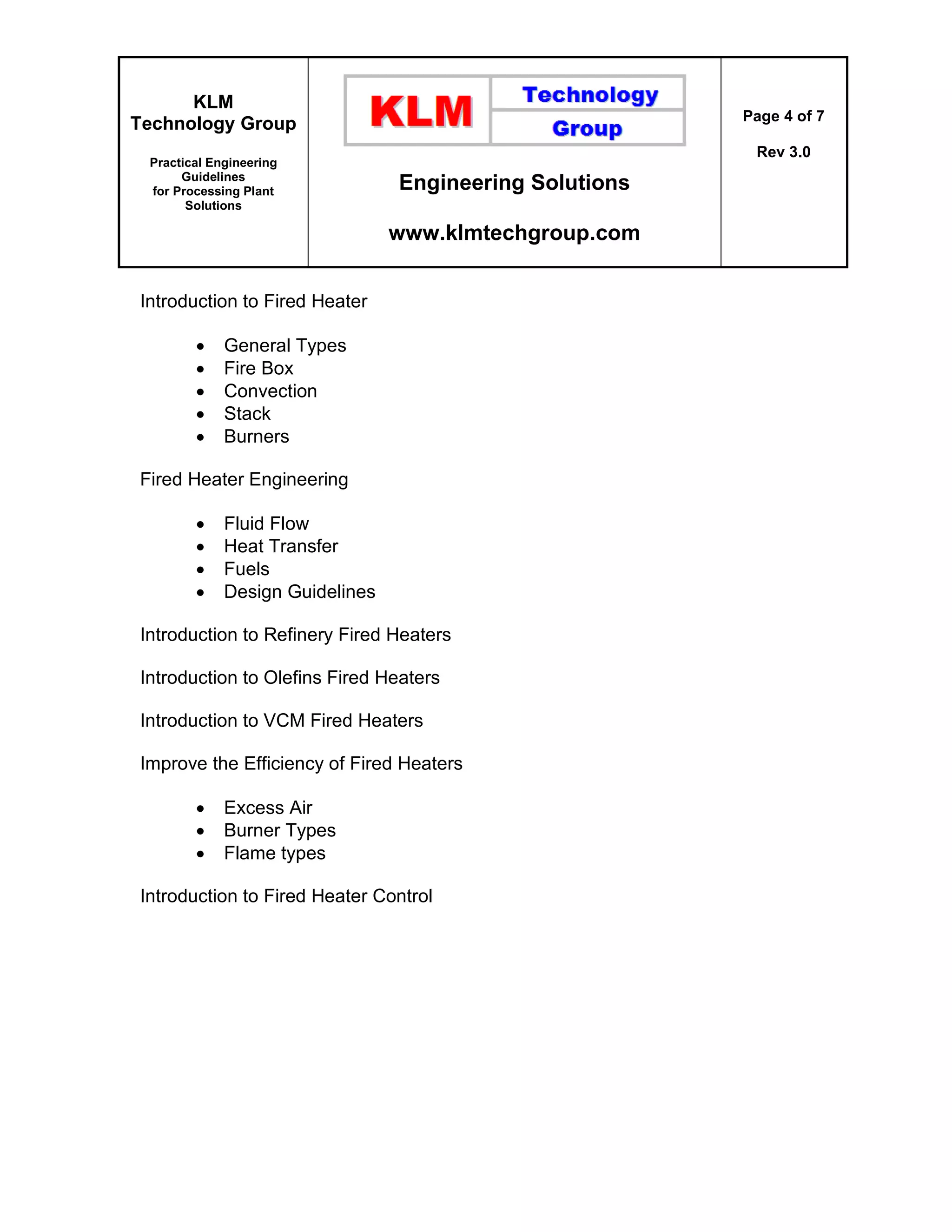 Improving the Performance and Reliability of Fired Heaters and Boilers Training Course | PDF