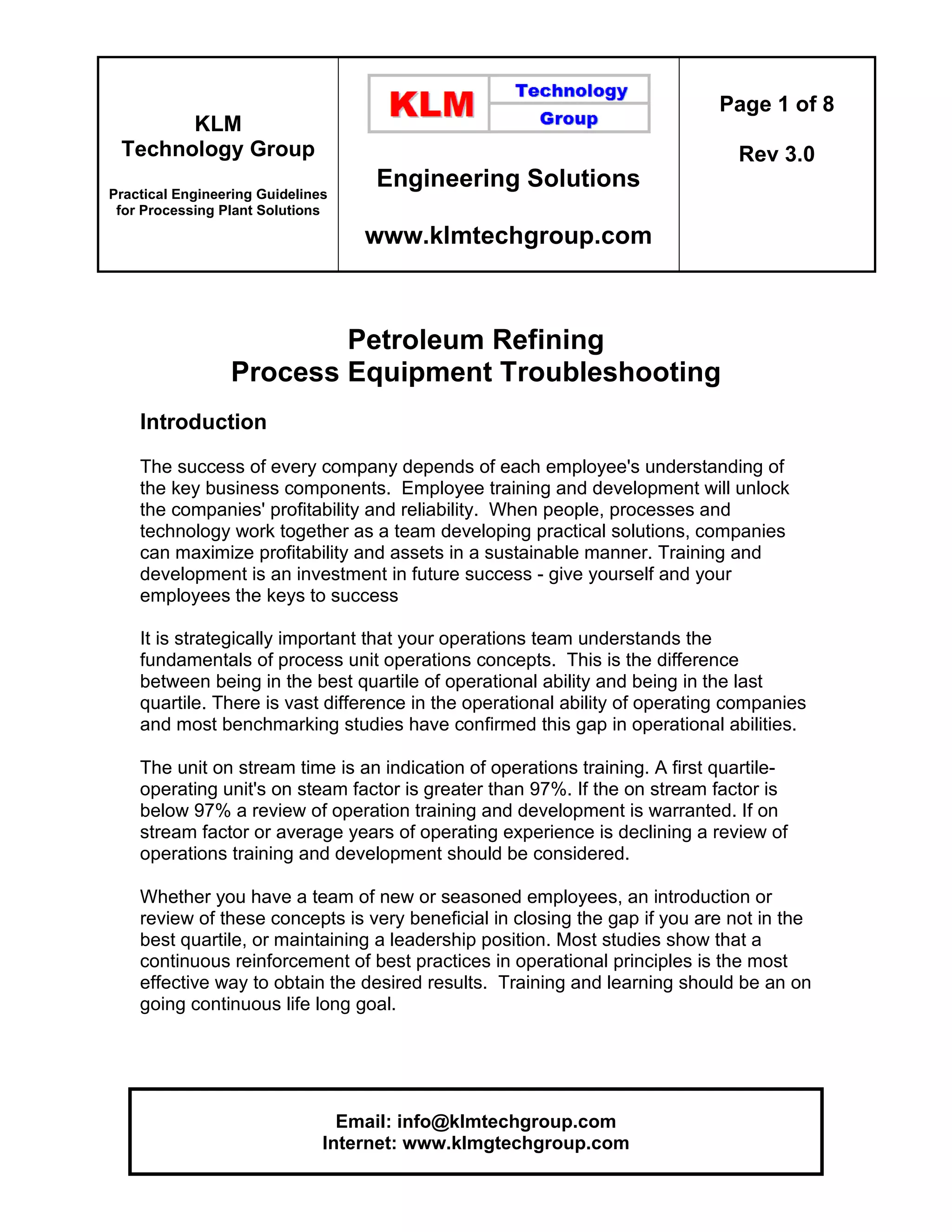 Refining Process Equipment Troubleshooting | PDF