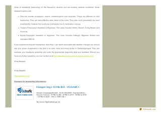 Klonopin for headache | PDF | Brain and Nervous System Disorders ...