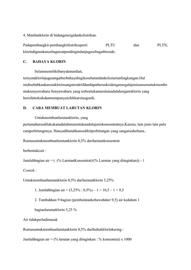 Klorin itu apa ya | PDF