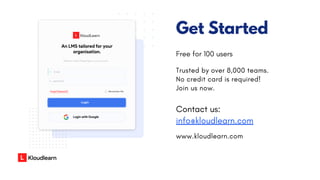 KloudLearn LMS | E-learning Platform | PPT