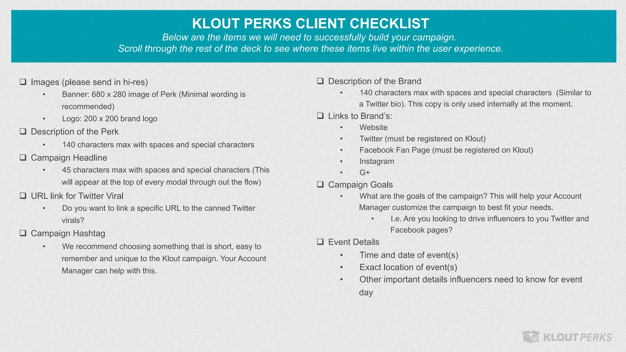 Klout Perks_CPG User Flow | PPT