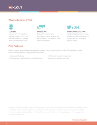 Klout Perks one-pager | PDF