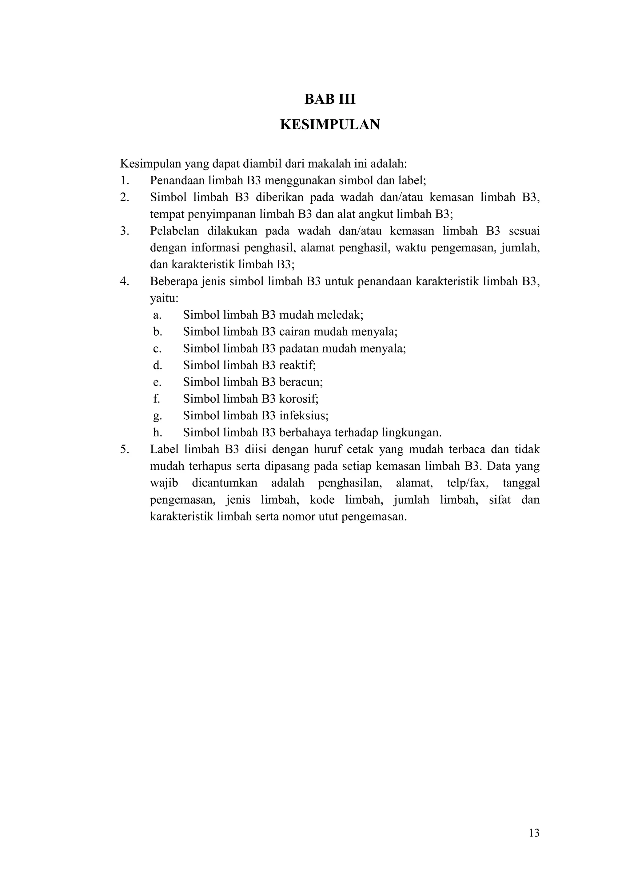 Simbol dan Lambang Bahan Berbahaya Beracun (B3) | PDF