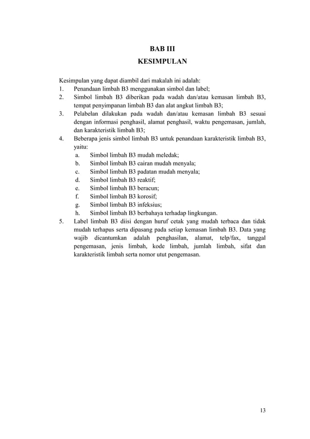 Simbol dan Lambang Bahan Berbahaya Beracun (B3) | PDF