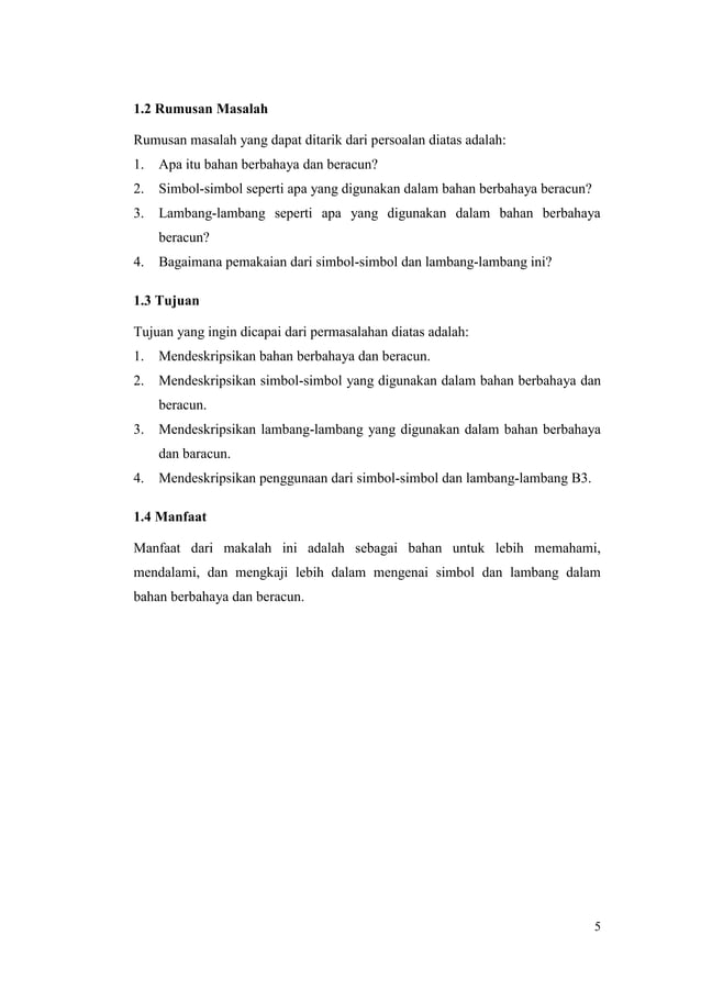 Simbol dan Lambang Bahan Berbahaya Beracun (B3) | PDF