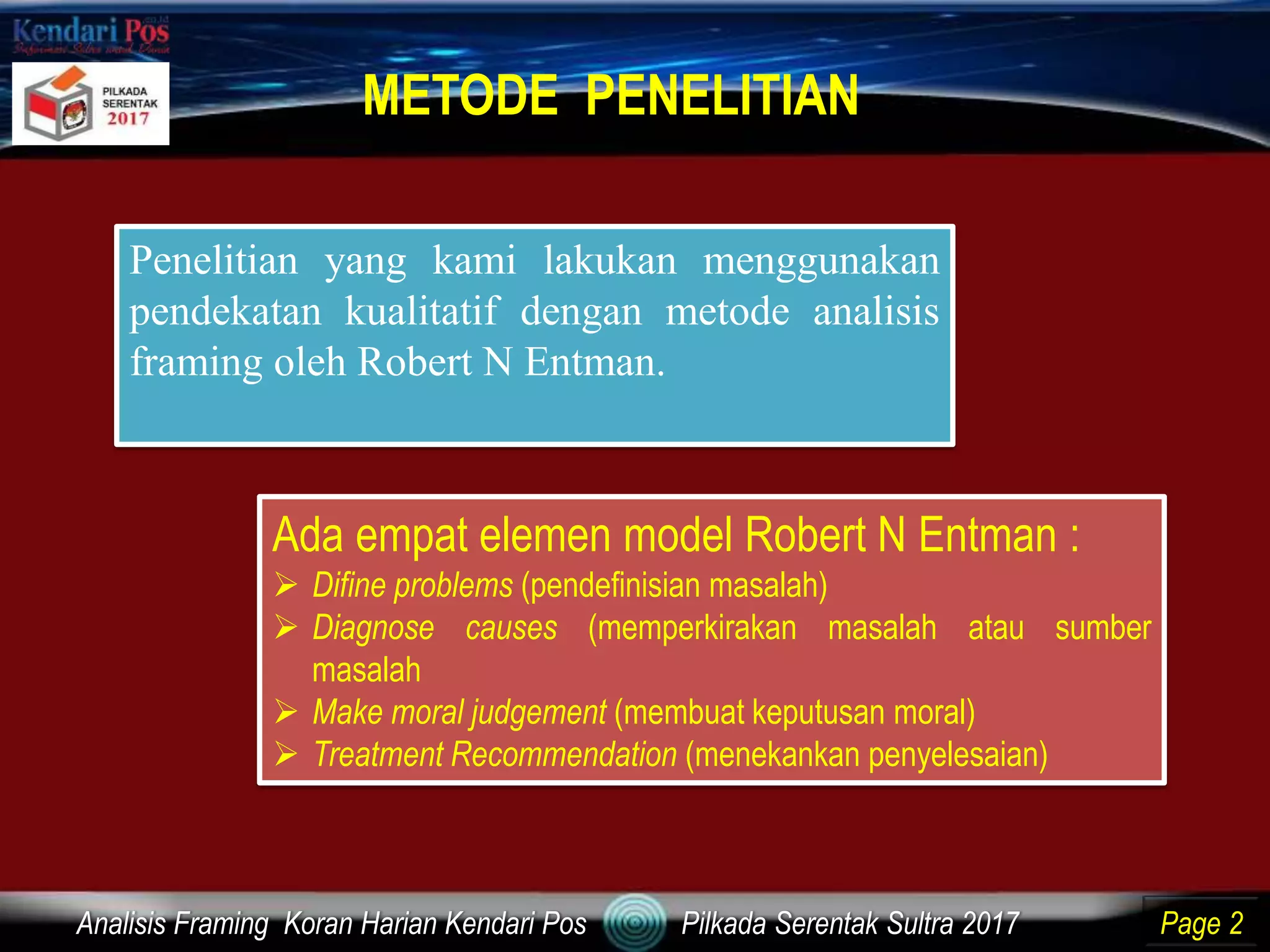 Persentase Analisis Framing | PPTX