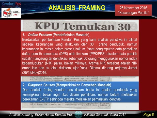 Persentase Analisis Framing | PPT