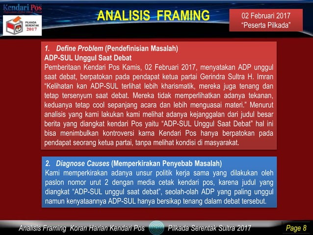 Persentase Analisis Framing | PPT