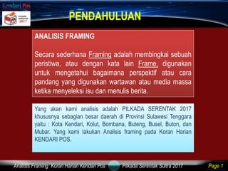 Persentase Analisis Framing | PPT
