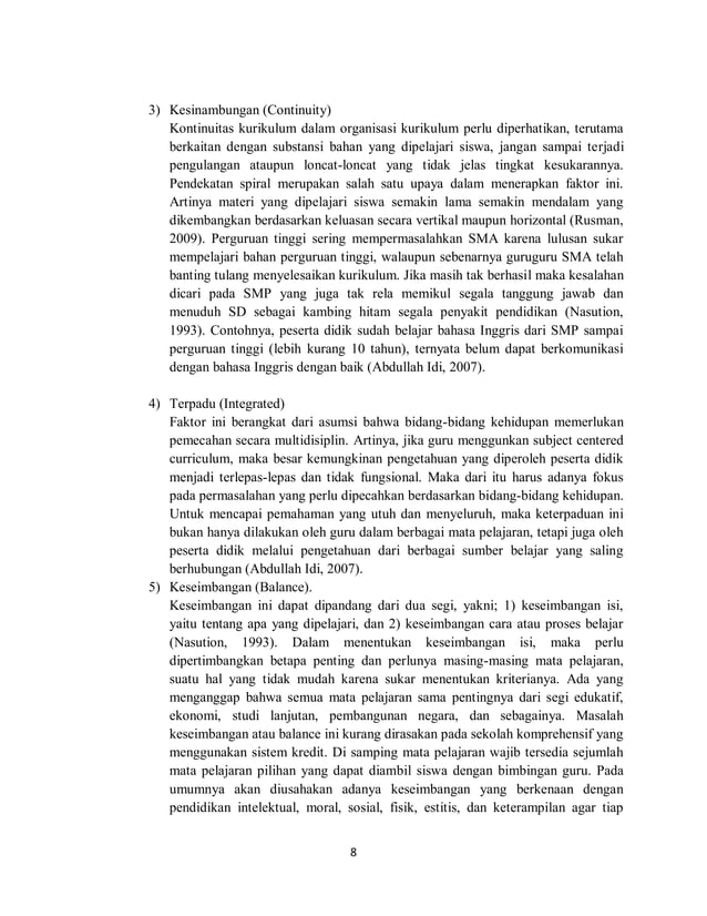 Organisasi Kurikulum | PDF