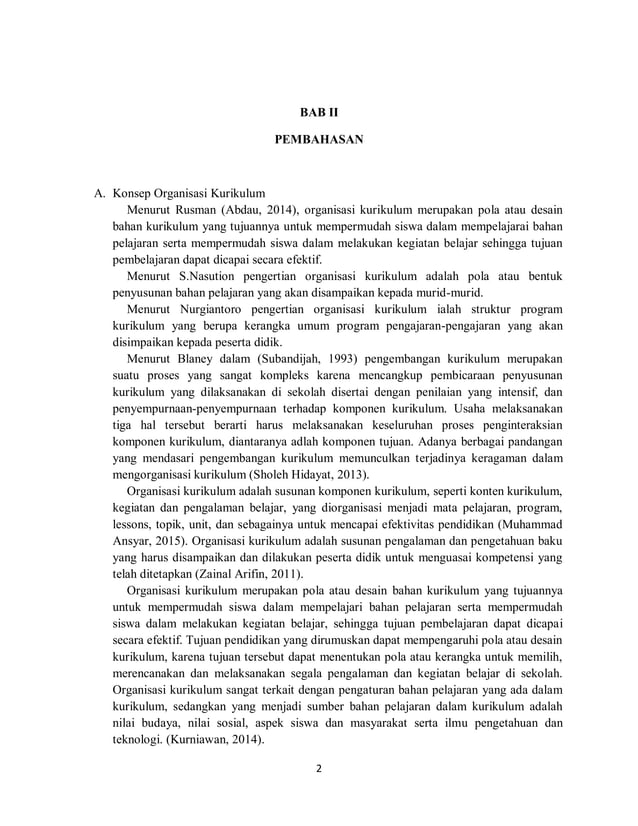 Organisasi Kurikulum | PDF